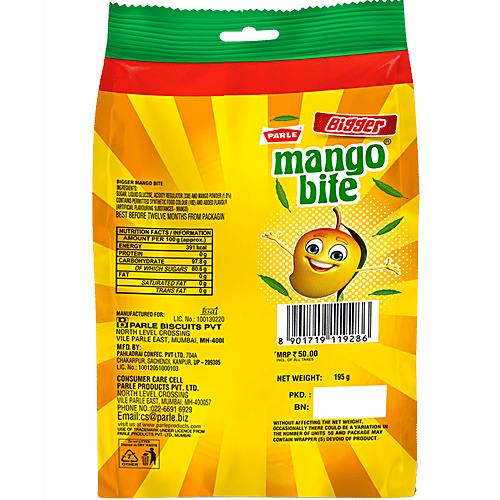 Buy Parle Bigger Mango Bite Candy - Sugar Boiled, Sweet & Tangy Online ...