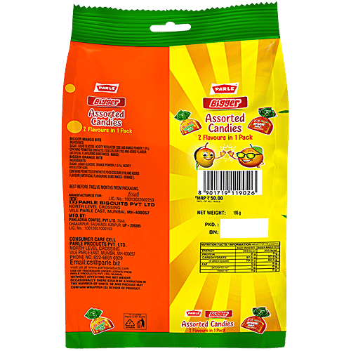 Buy Parle Assorted Candies - Orange & Mango Bite, Sugar Boiled, Sweet ...
