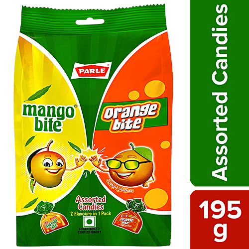 Buy Parle Assorted Candies - Orange & Mango Bite, Sugar Boiled, Sweet ...