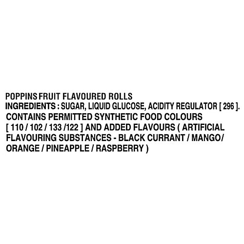 Buy Parle Poppins Candy - Fruit Flavoured Rolls, Tangy & Crunchy Online ...