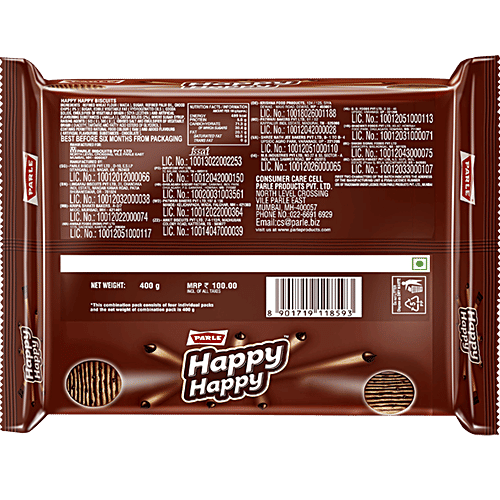 Buy Parle Happy Happy Choco-Chip Cookies - Delicious & Crispy Online at ...
