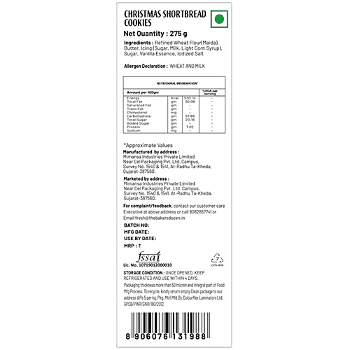 Buy The Baker's Dozen Christmas Shortbread Cookies Online at Best Price of Rs 349 - bigbasket