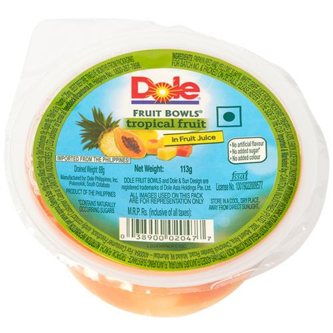 Buy DOLE Tropical Fruit Bowls - Papaya, Pear & Pineapple In Fruit Juice ...