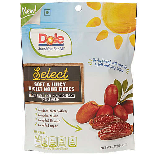 Buy Dole Select Soft & Juicy Deglet Nour Dates - Rich In Fibre ...