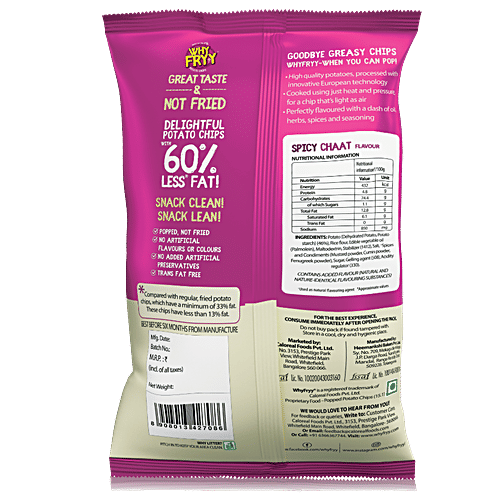 Buy WhyFryy Popped Potato Chips - Spicy Chaat Online at Best Price of ...