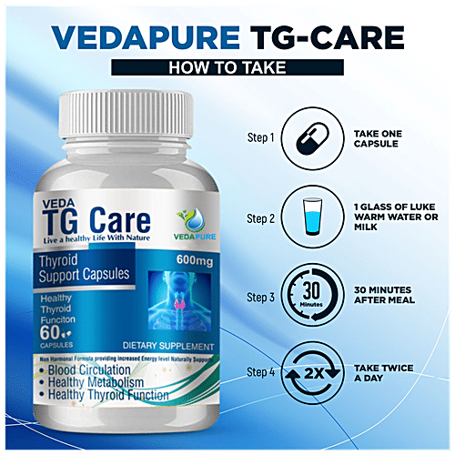 Buy Vedapure Tg Care, Thyroid Support Capsules Online at Best Price of ...