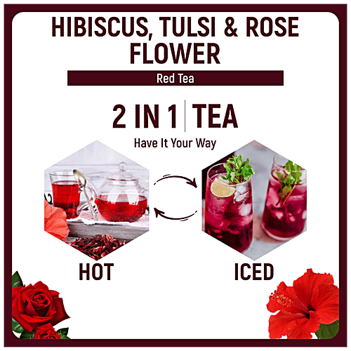 Buy Vedapure Hibiscus & Rose Flower Red Tea Online at Best Price of Rs ...