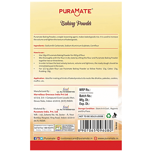 Buy Puramate Baking Powder Online at Best Price of Rs 27 - bigbasket