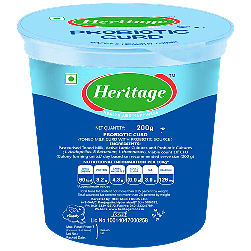 Buy Heritage Probiotic Curd Online at Best Price of Rs 70 - bigbasket