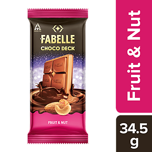 Buy Fabelle Choco Deck Chocolate Bar - Fruit & Nut Online at Best Price ...