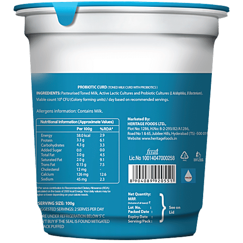 Buy Heritage Probiotic Curd Online at Best Price of Rs 55 - bigbasket