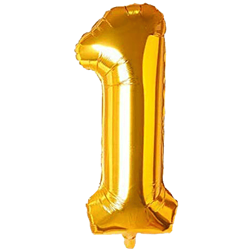 Buy Hankley Hanging Foil Balloon - No. 1, For Birthday, Anniversary ...