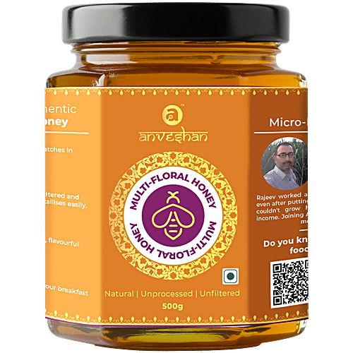 Buy Anveshan 100% Pure Raw Multi-Floral Honey - Immunity Boosting, No ...