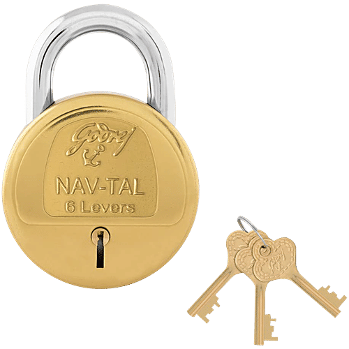 Buy Godrej Locks Nav-Tal 6 Levers 3 Keys Padlock Online at Best Price ...