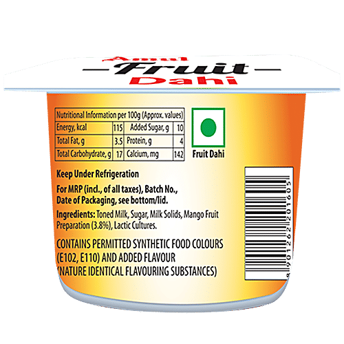 Buy Amul Fruit Dahi - Mango Online at Best Price of Rs 20 - bigbasket