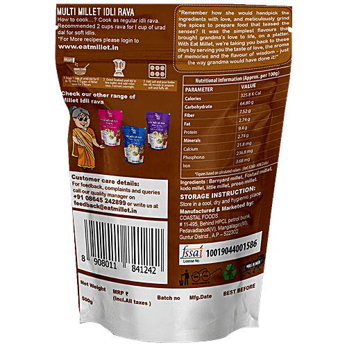 Buy EatMillet Multi Millet Idli Rava Online at Best Price of Rs 99 ...