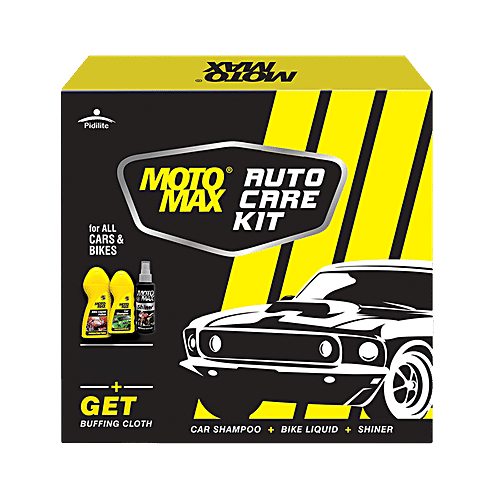 Buy Motomax Auto Care Kit - Car Shampoo, Bike Liquid Polish & Shiner ...
