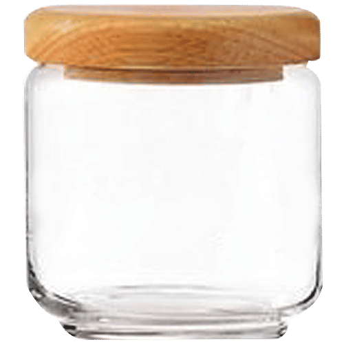 Buy Ocean Pop Jar With Wooden Lid B02517 W Online at Best Price of Rs ...