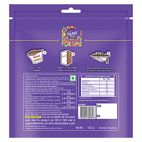 Buy Cadbury Gems Home Treats Pack Online at Best Price of Rs 85 - bigbasket