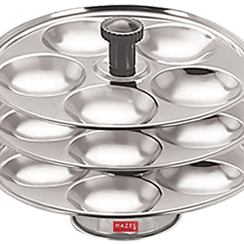 Buy HAZEL Stainless Steel Idli Plate With Stand, 3-Rack Plates, 15 ...