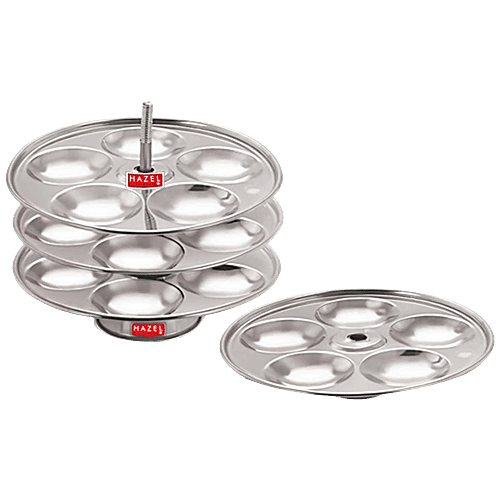 Buy HAZEL Stainless Steel Idli Plate With Stand, 4-Rack Plates, 20 ...