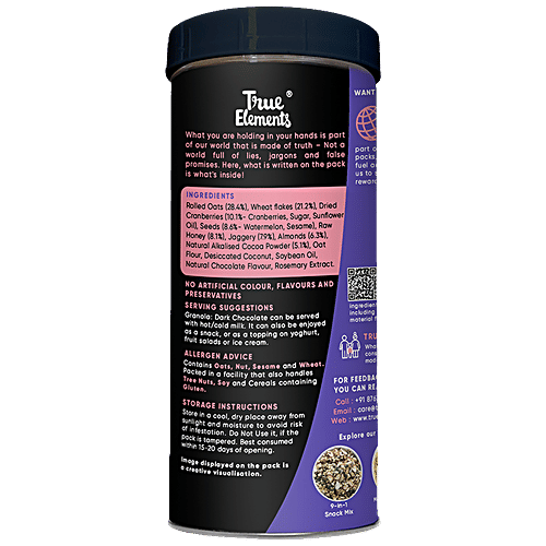 Buy True Elements Baked Granola - Almonds & Dark Chocolate - Rich In ...