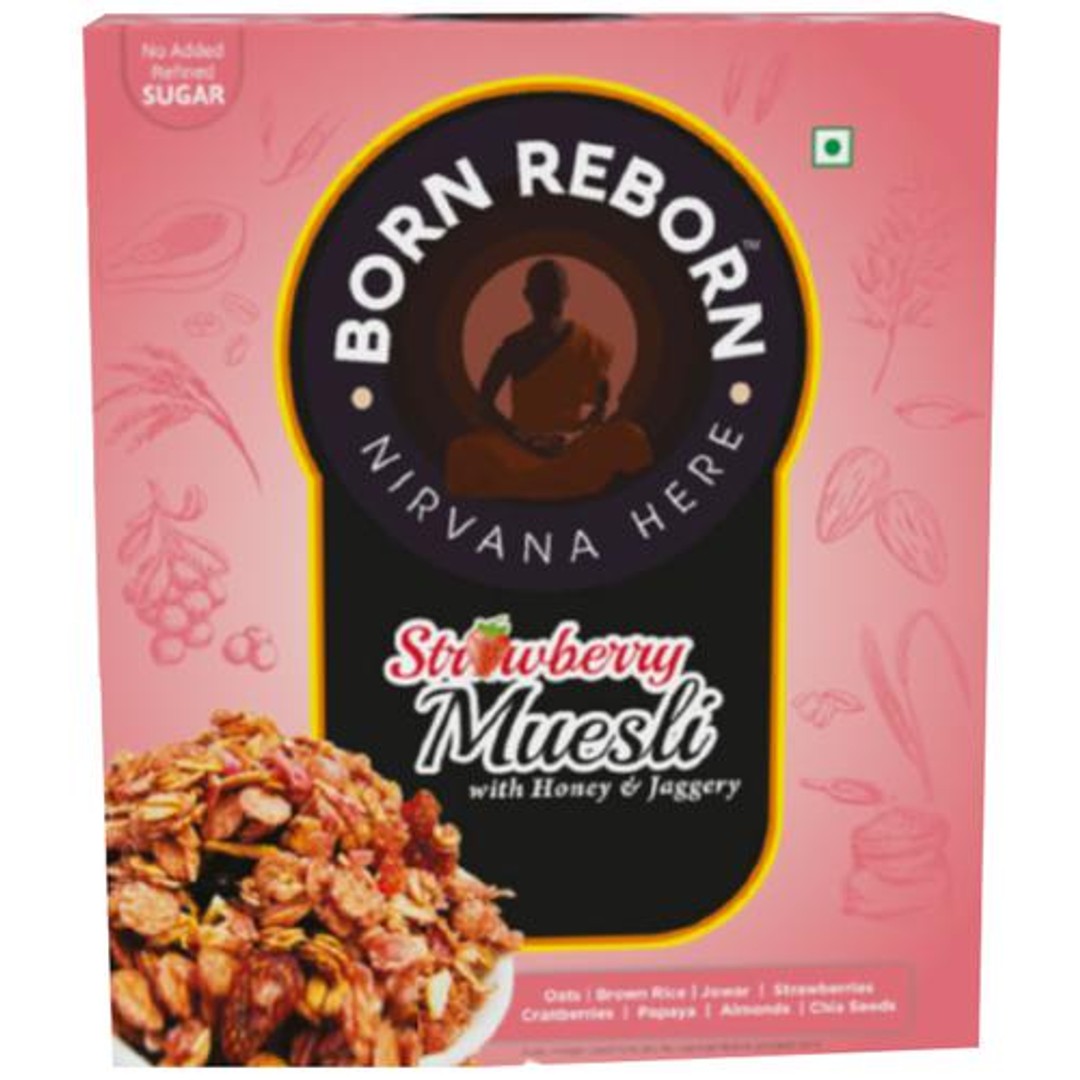 Buy Born Reborn Strawberry Muesli With Honey & Jaggery Online at Best ...