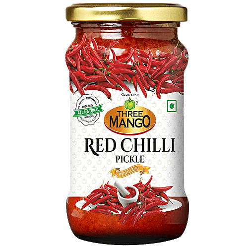 Buy Three Mango Red Chilli Pickle Online at Best Price of Rs 110 ...