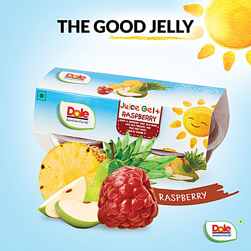 Buy DOLE Juice Gel+ - Raspberry Jelly With Real Pineapple & Pear Fruit ...