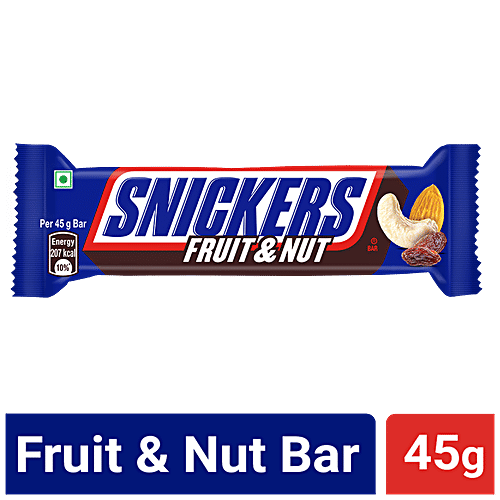 Buy Snickers Chocolate Bar - Fruit & Nut Flavour Online at Best Price ...