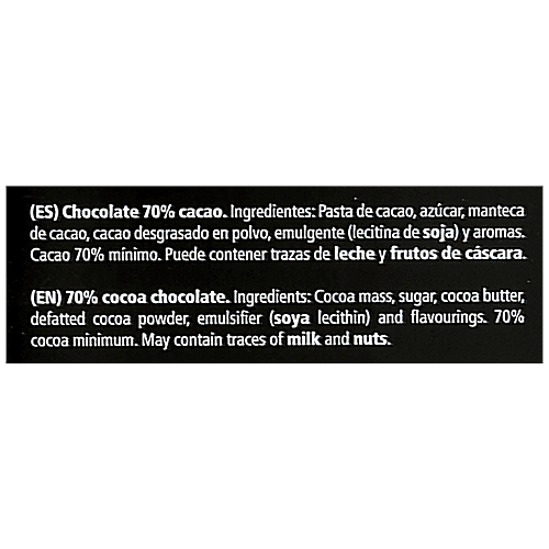 Buy Tirma Chocolate Negro Dark 70% Cacao Cocoa Online at Best Price of ...