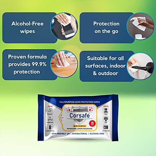 Buy Corsafe Advance Multipurpose Germ Protection Anti-Bacterial Wipes ...