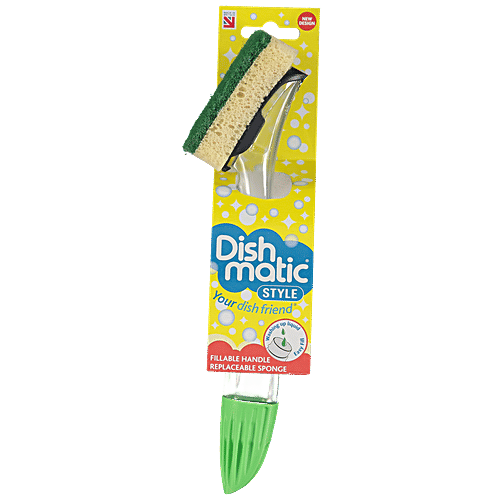 Buy Dishmatic Style Fillable Dish Wand Sponge With Handle for ...