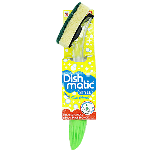 Buy Dishmatic Style Fillable Dish Wand Sponge With Handle for ...