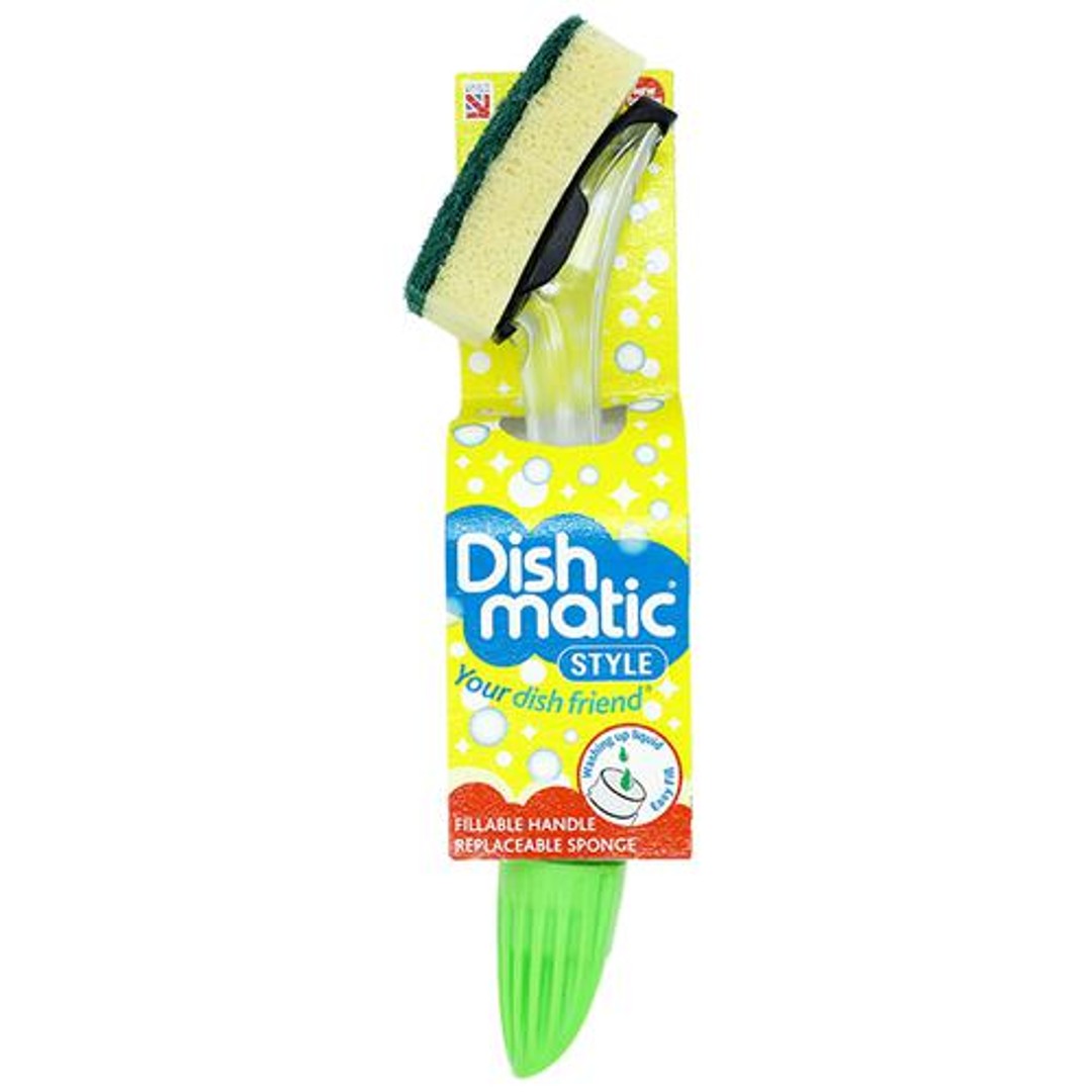 Buy Dishmatic Style Fillable Dish Wand Sponge With Handle for ...