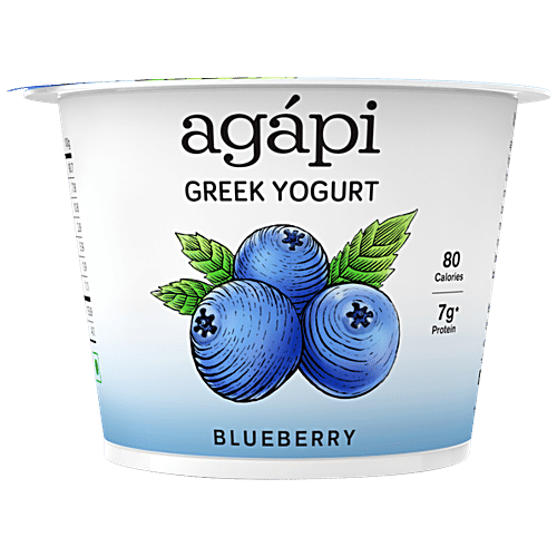 Buy agapi Greek Yoghurt - Blueberry Online at Best Price of Rs 55 ...