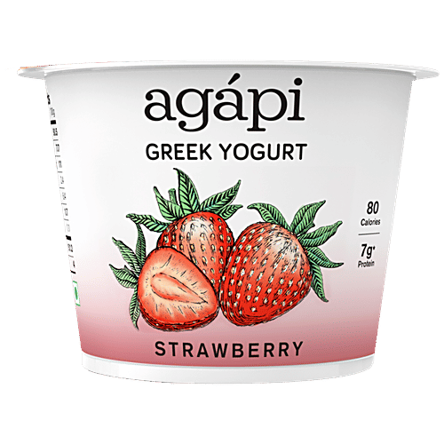 Buy agapi Greek Yoghurt - Strawberry Online at Best Price of Rs 55 ...