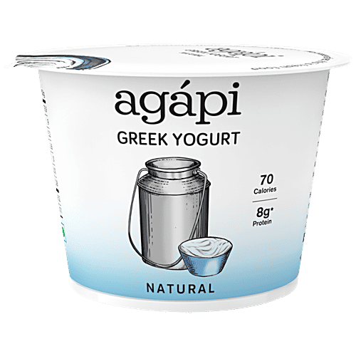 Buy agapi Natural/Plain Greek Yoghurt Online at Best Price of Rs 55 ...