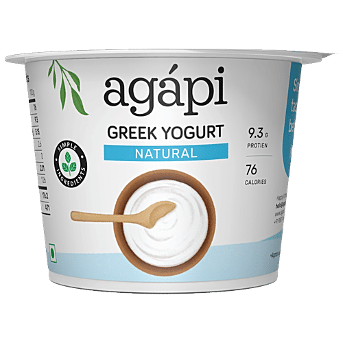 Buy agapi Natural/Plain Greek Yoghurt Online at Best Price of Rs 55 ...