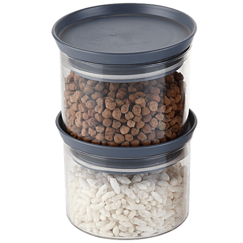 Buy Tallboy Round Air Tight Kitchen Storage Container - Grey Online at ...