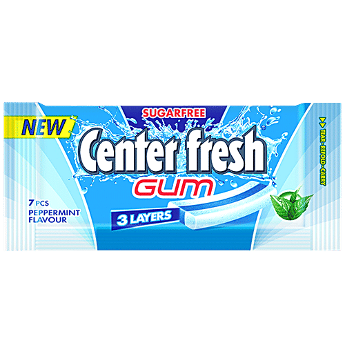 Buy Center Fresh 3 Layer Gum - Sugarfreee Peppermint Flavour Online at ...