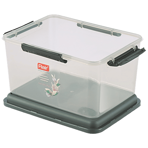 Buy Flair Plastics Plastic Pro Lock 4 Side Lock Container - Gray Online ...