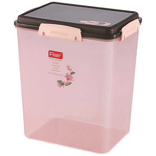 Buy Flair Plastics Plastic Pro Lock 4 Side Lock Container - Brown ...