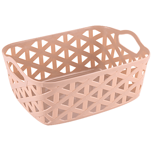 Buy Flair Plastics Plastic Cane Multi Purpose Basket - Medium, Assorted ...