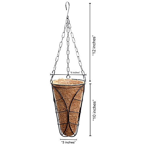 Buy NATURES PLUS Coco Hanging Conical Pot - 6 Inch Online at Best Price ...