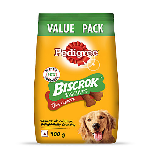 Buy Pedigree Biscrok Biscuits Dog Treat - Lamb Flavour Online at Best ...