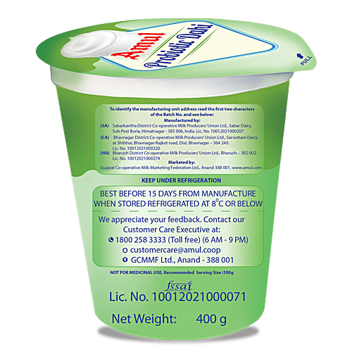 Buy Amul Probiotic Dahi Online at Best Price of Rs 48 - bigbasket