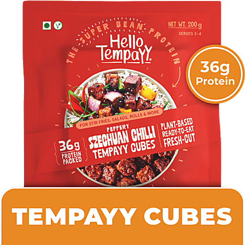 Buy Hello Tempayy Peppery Szechuan Chilli Soyabean Tempeh Cubes - Vegan ...
