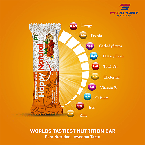 Buy Happy Bar Natural Energy Bar With Dry Fruits, Nuts, Seeds Online at ...