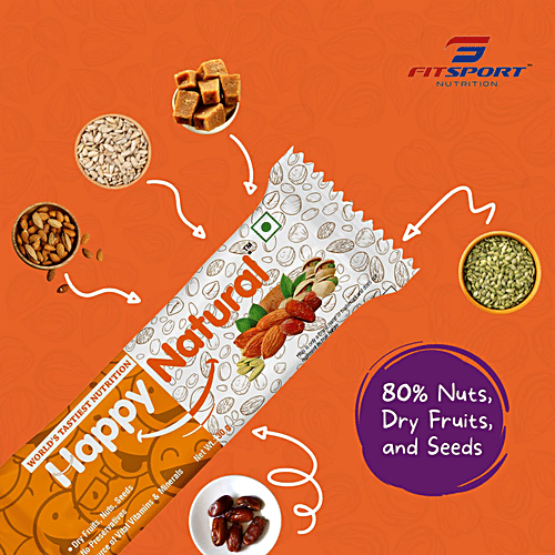 Buy Happy Bar Natural Energy Bar With Dry Fruits, Nuts, Seeds Online at ...